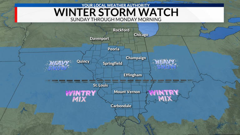 UPDATED: Winter storm to bring moderate snow to Central Illinois Sunday