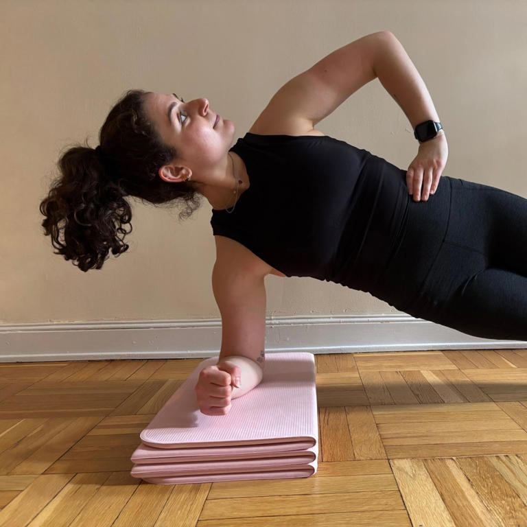 This foldable exercise mat doubles as a block or step — here’s how I ...
