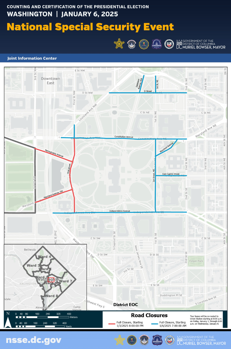 Heightened security and road closures planned through inauguration day ...