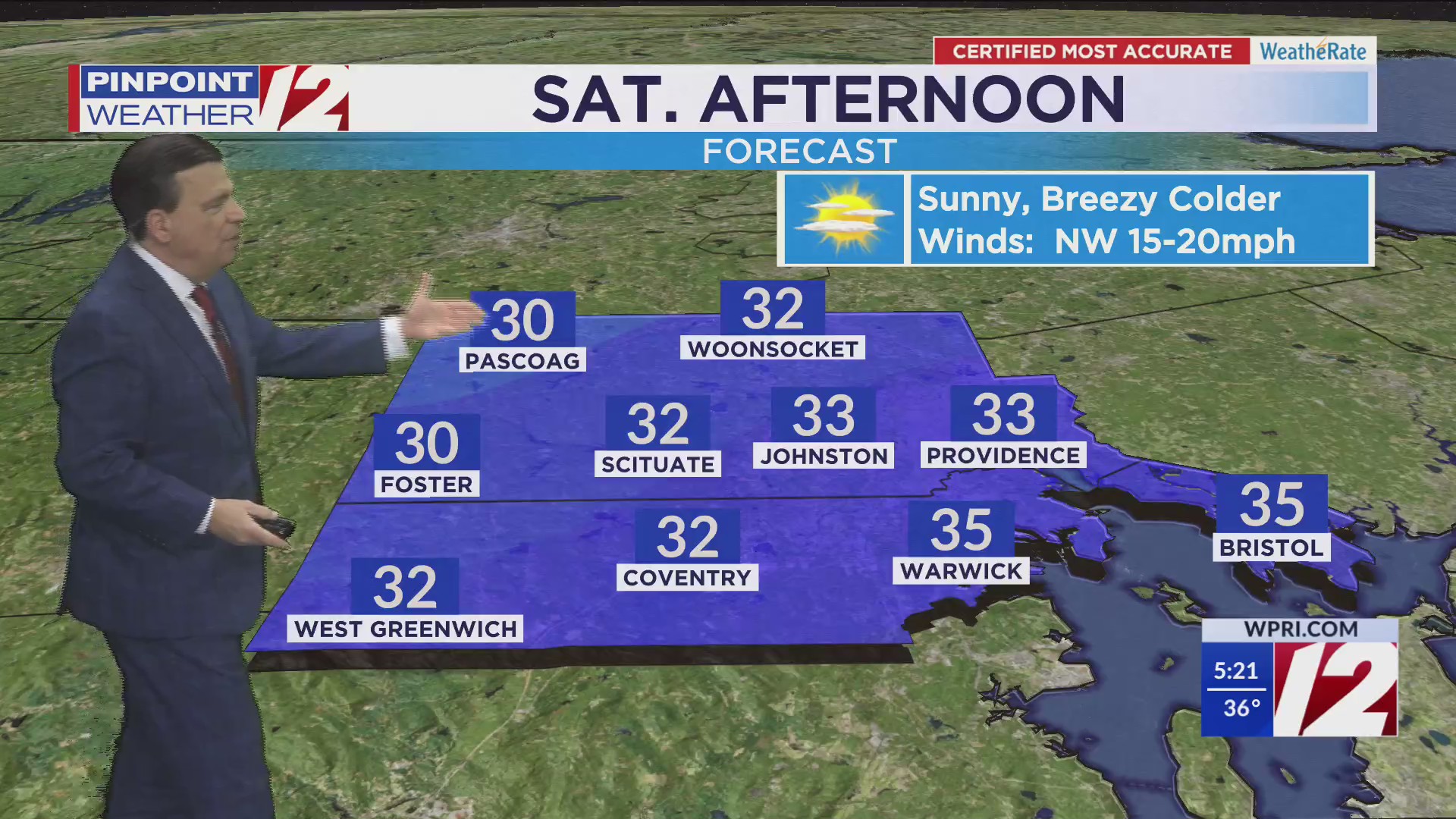 WPRI 12 Weather Forecast 01/02/25 Trending Colder Next Several Days