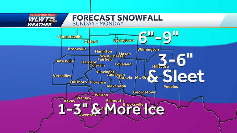 Winter Storm Watch: Heavy snow, ice, sleet all possible Sunday-Monday
