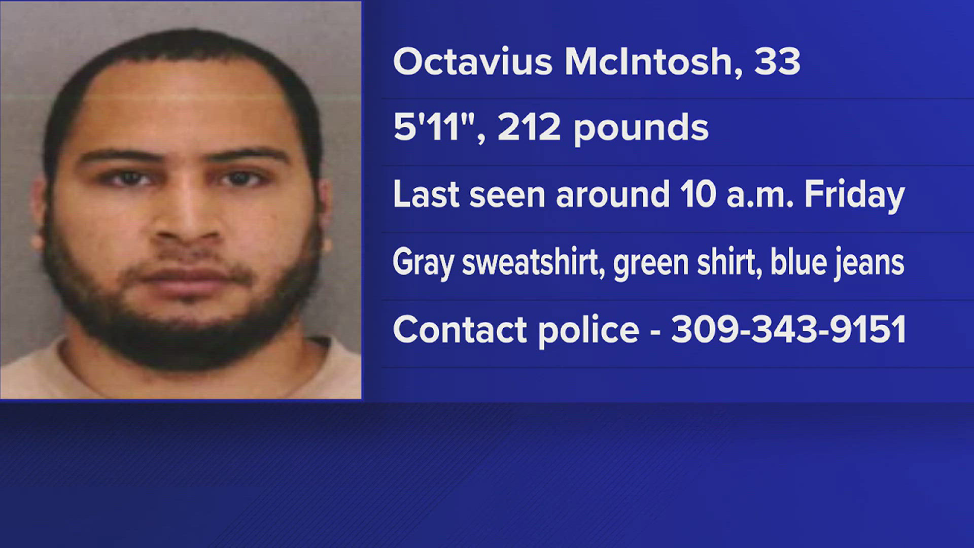 33-year-old man missing out of Galesburg, police say 33-year-old man missing out of Galesburg, police say