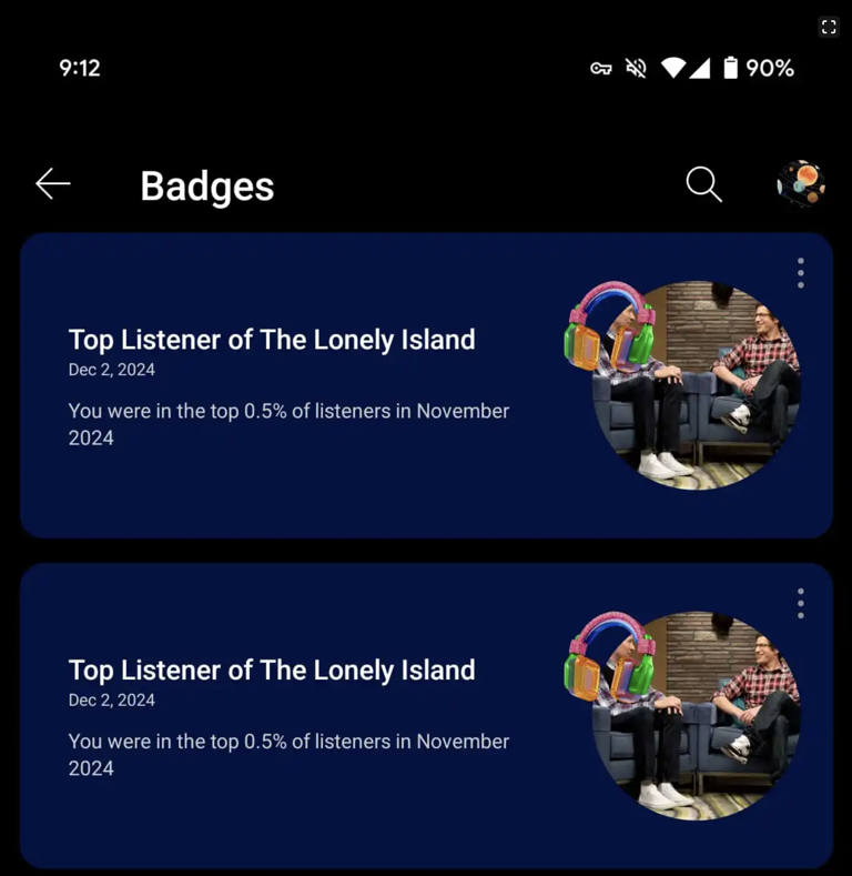 Instead of getting a new Top Listener badge, a YouTube Music bug has ...