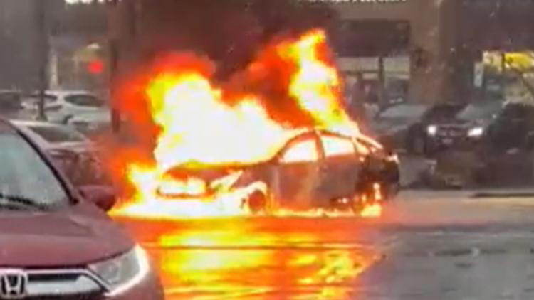 Video captures small car explosion in Northeast DC