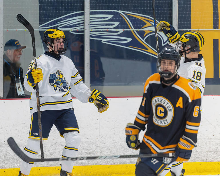 Hartland's Carson Perkins continues hot streak with 2 goals in hockey ...
