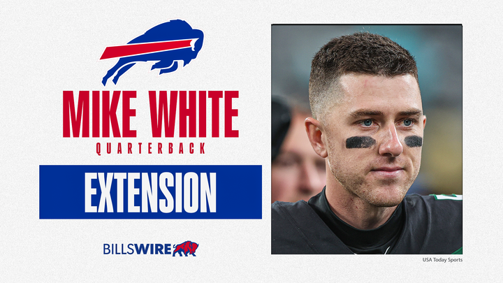 Bills sign QB Mike White to extension, add him to Week 18 roster