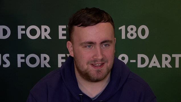 Luke Litter speaks to the media following his World Darts Championship ...