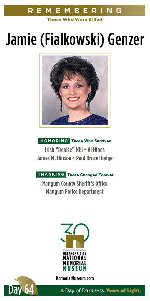 168 Days to remember those lost in the OKC bombing: Jamie (Fialkowski ...