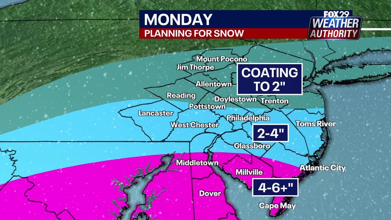 Philadelphia snow forecast: Winter Storm Watch issued with measurable ...