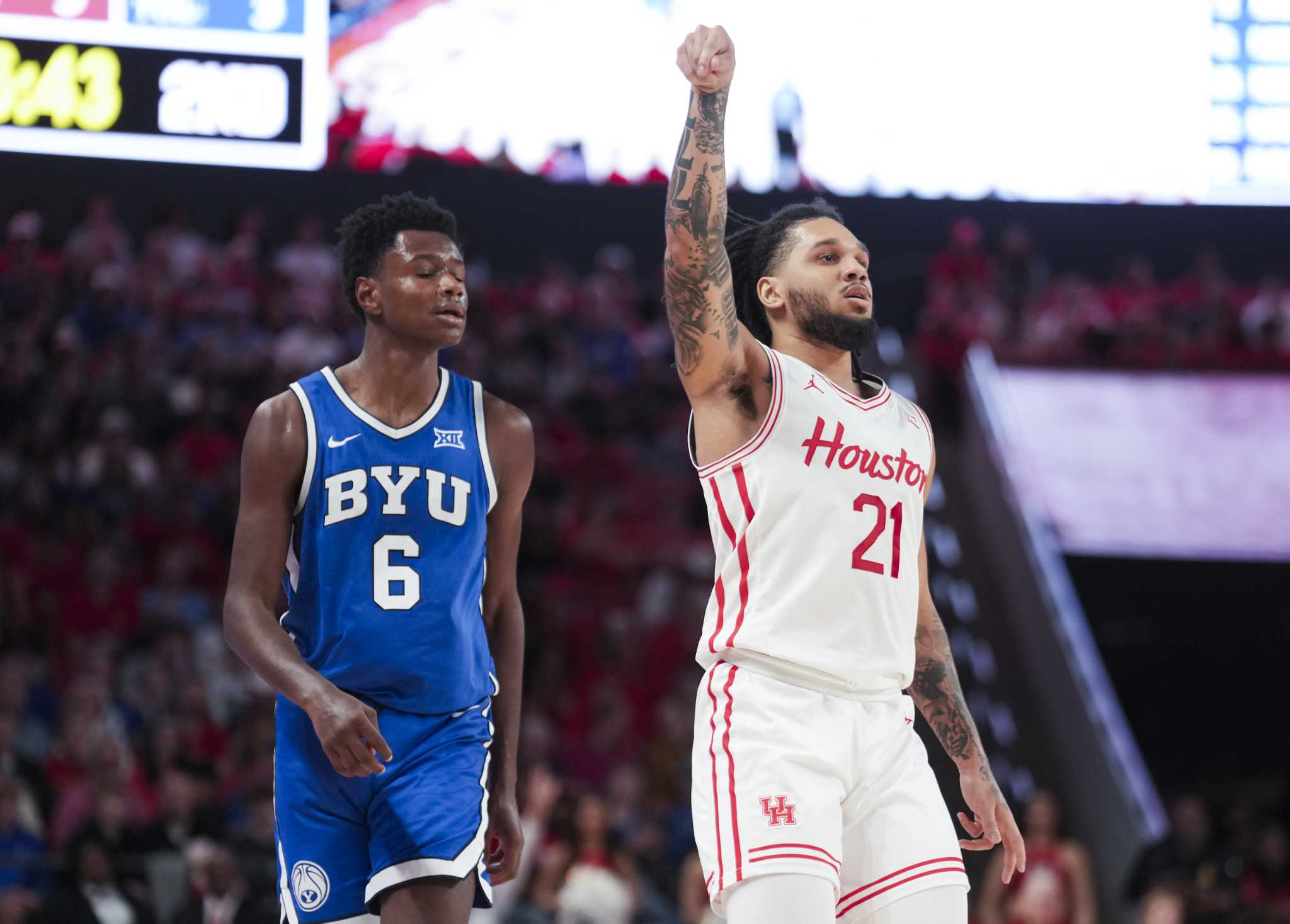 UH guard Emanuel Sharp misses game vs. Utah with ankle injury