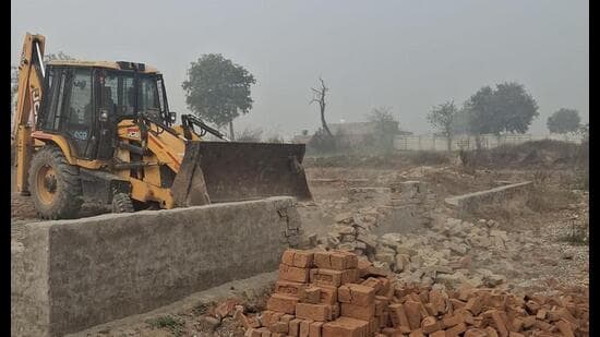 Greater Noida: GNIDA clears encroached land in Bisrakh village