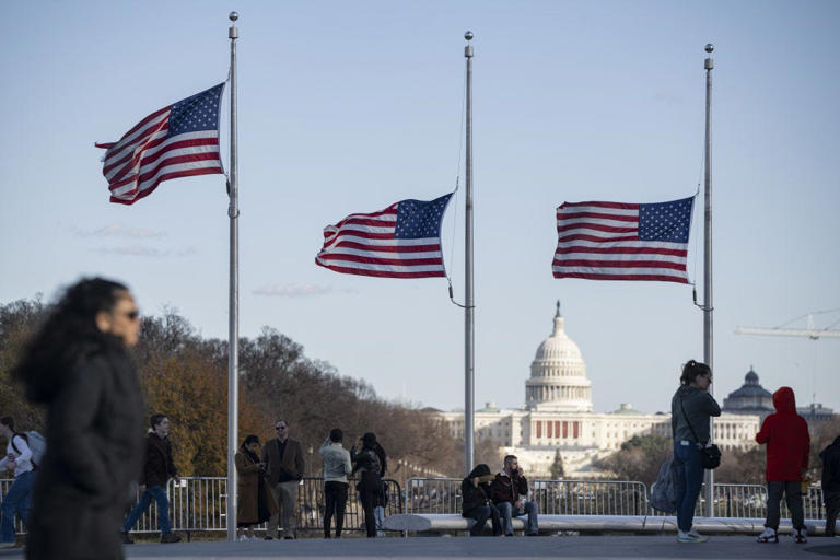 Nassau County buildings have not joined the nation in flying flags at half-staff to honor former ...