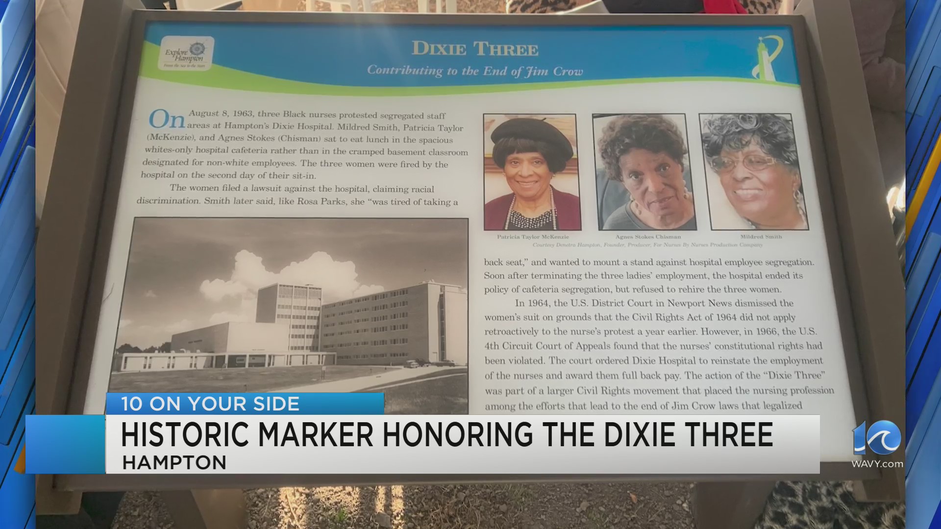 Hampton honors 'Dixie Three' nurses who battled hospital segregation
