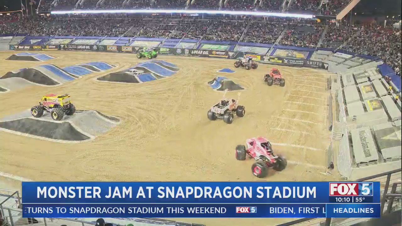 WATCH: Monster Jam rolls into San Diego's Snapdragon Stadium