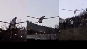 Viral Video Shows Elderly Man Sliding Through Rope For Nearly 1 Km ...