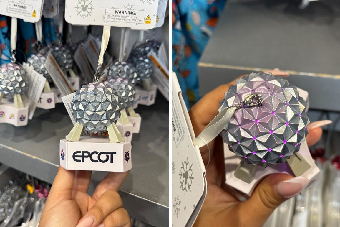 New Spaceship Earth Light-Up Ornament at EPCOT
