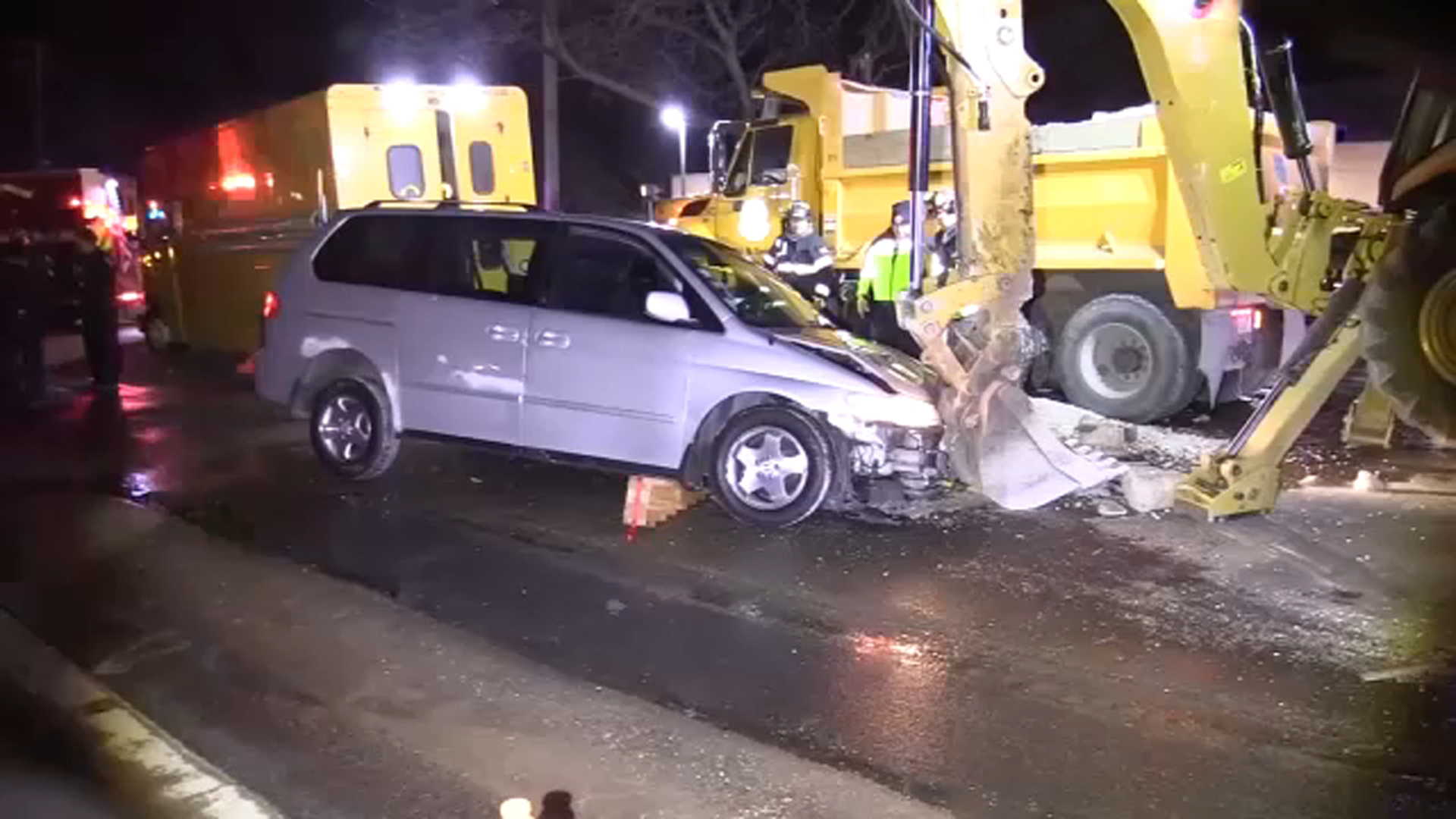 Car crashes into public works machine in Skokie; worker injured, police say Car crashes into public works machine in Skokie; worker injured, police say