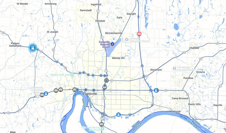 Check out live cameras from Evansville intersections, working snow plows