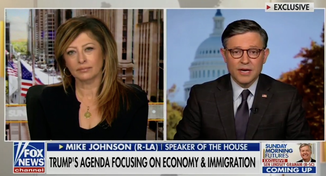 Speaker Johnson Tells a Skeptical Maria Bartiromo the House Will Enact ...