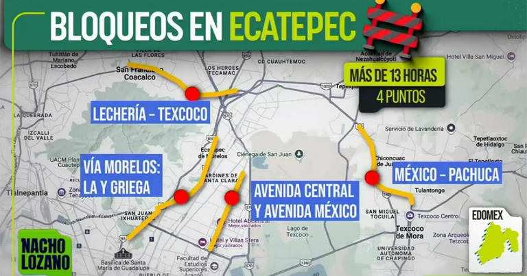 Bloqueos en Ecatepec: Más de 32 horas de protestas y crece la tensión Bloqueos en Ecatepec: Más de 32 horas de protestas y crece la tensión