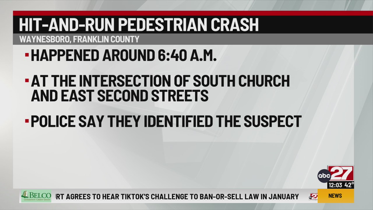 Pedestrian struck by vehicle in early morning hit-and-run