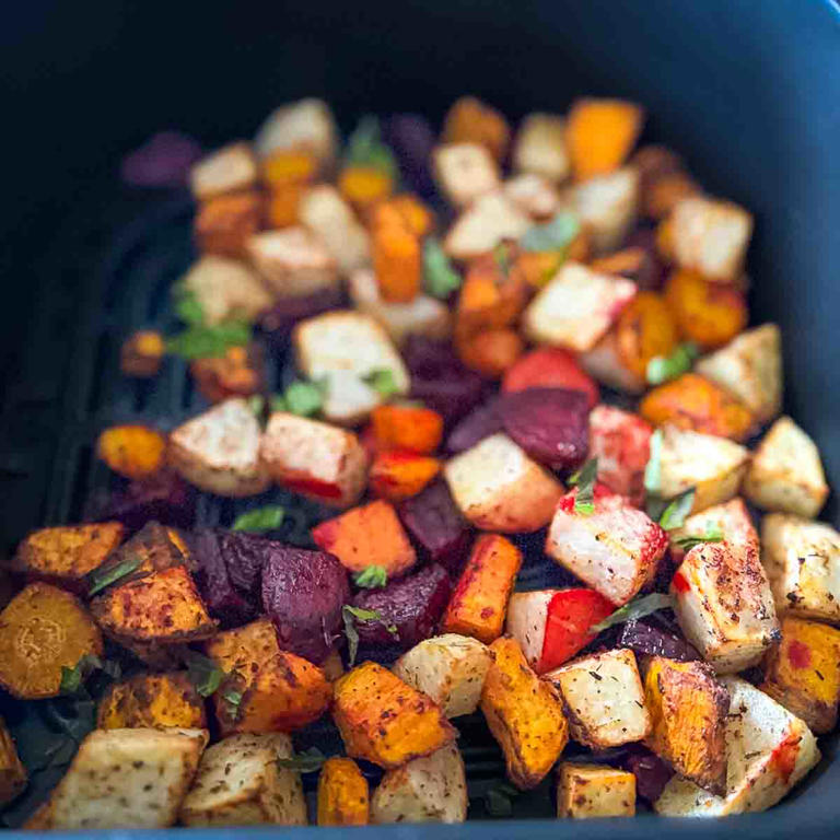 Air Fryer Roasted Root Vegetables