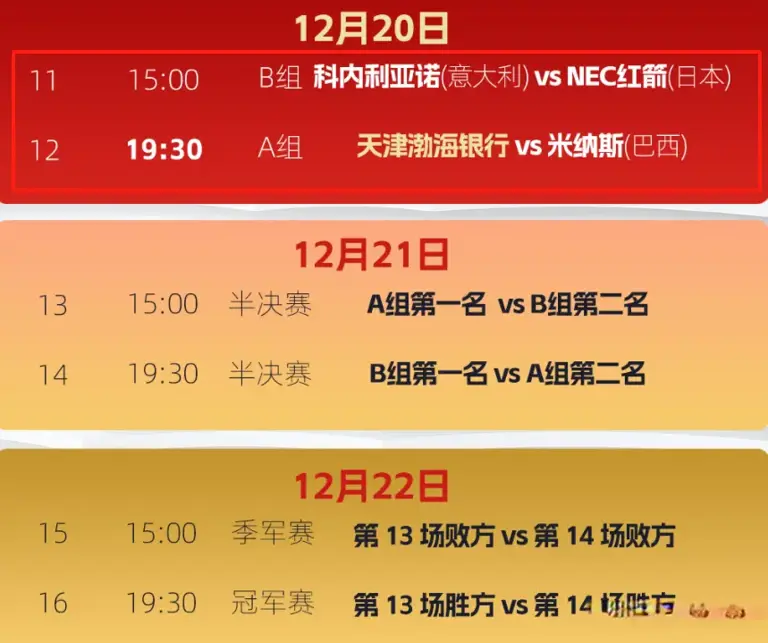 12月20中央5套下午、晚间直播表：CCTV5播女排，CCTV5+播京辽大战
