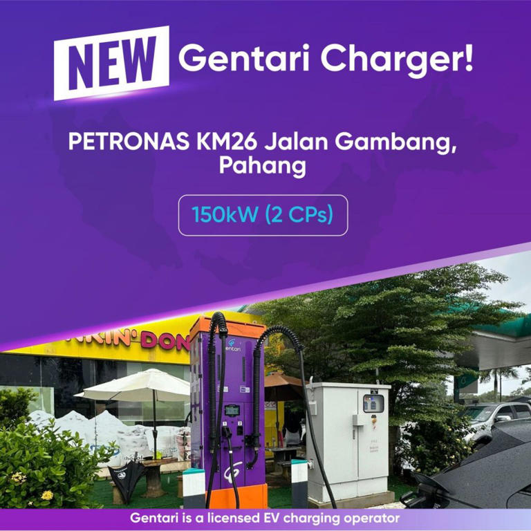 Gentari deploys 150kW DC Charger at Petronas KM26 Gambang