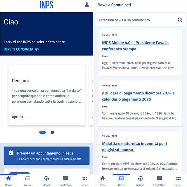 INPS aggiorna la sua app: le novità della versione 4.0 INPS aggiorna la sua app: le novità della versione 4.0