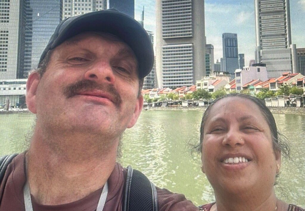 ‘We became pen pals as teens 7,000 miles apart – now we’ve been married ...