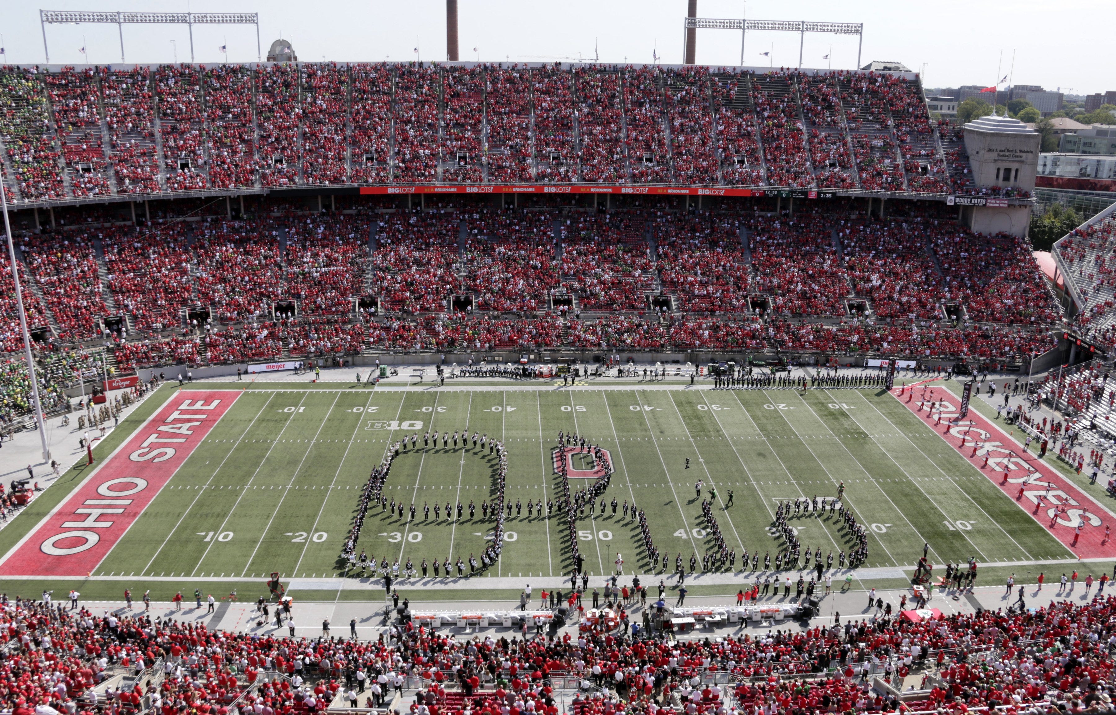 The Ohio State Marching Band through the years