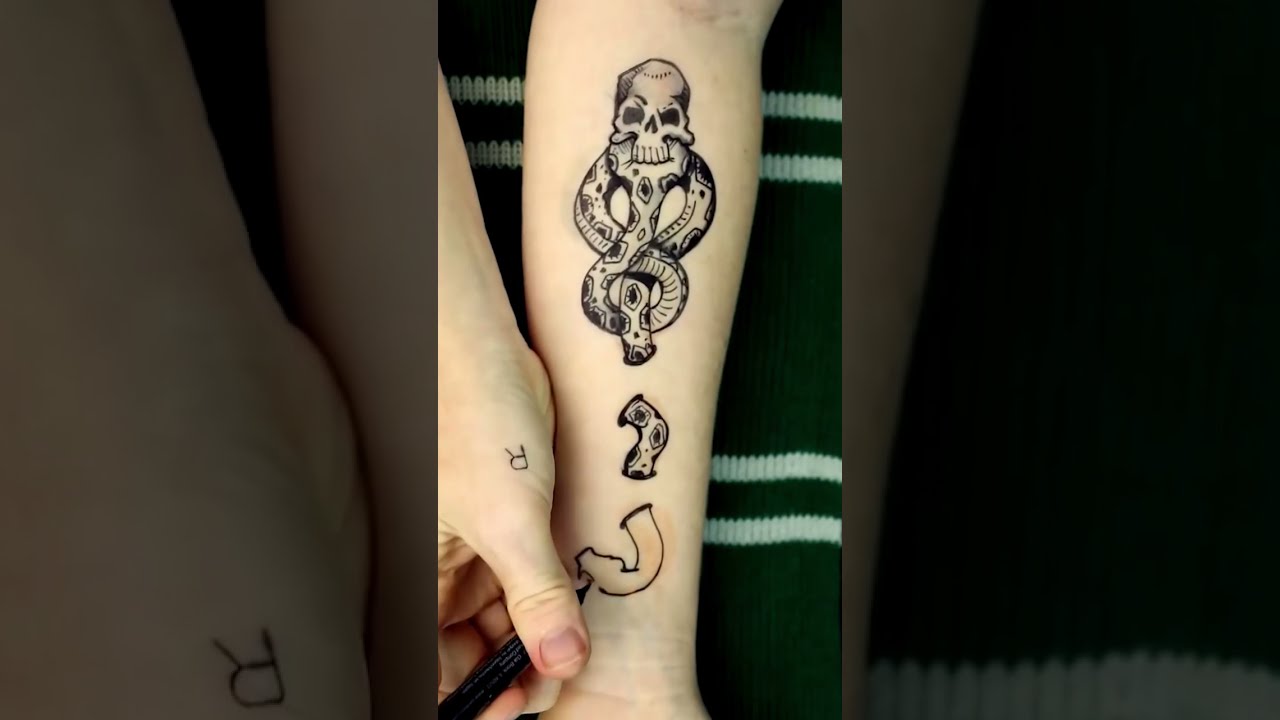 Slytherin’s Dark Mark: Stunning Arm Art