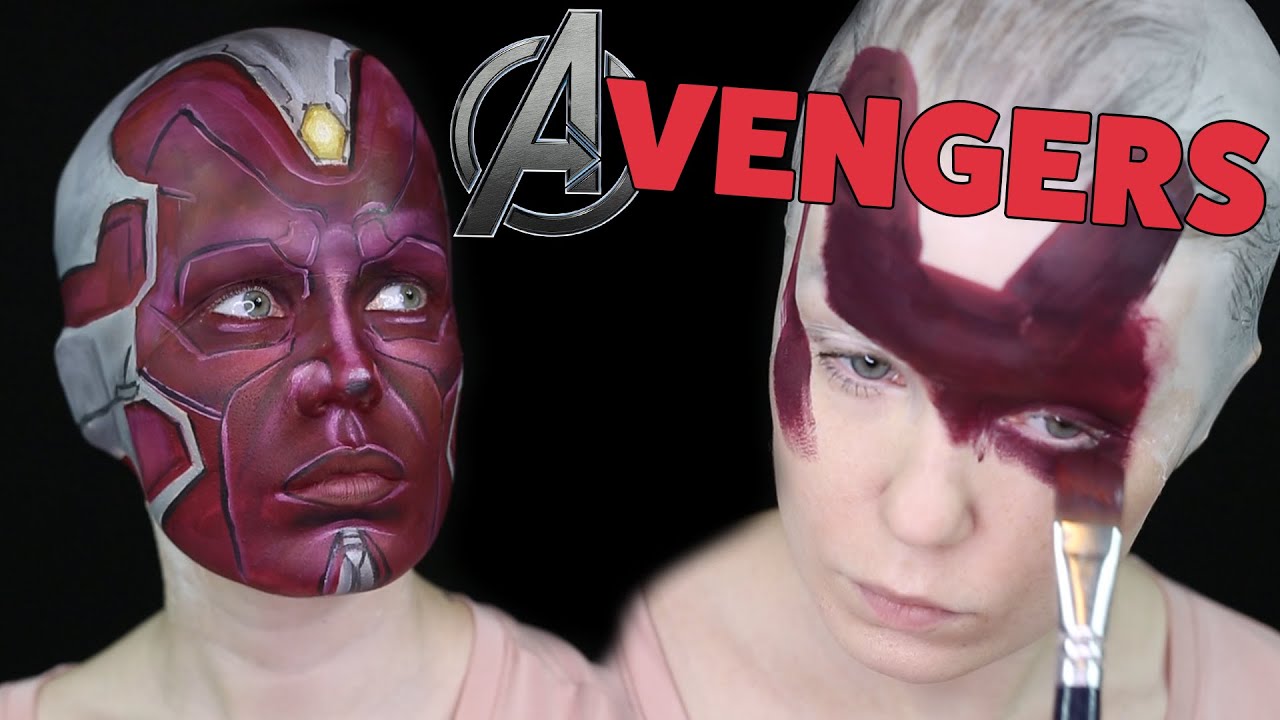 Vision from WandaVision: Marvel Makeup Transformation