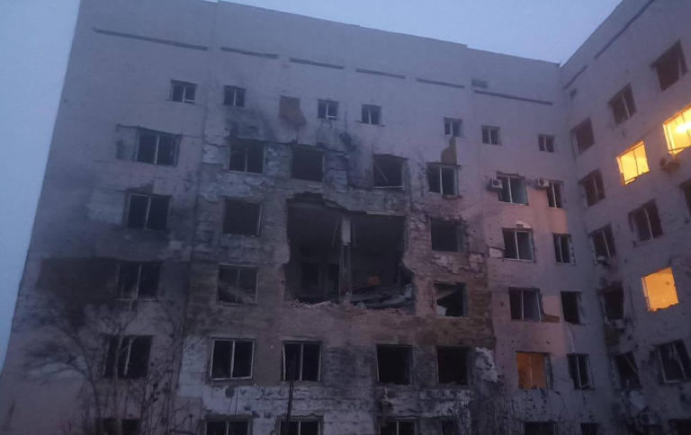 Russians drop guided aerial bombs on cancer center in Kherson Russians drop guided aerial bombs on cancer center in Kherson