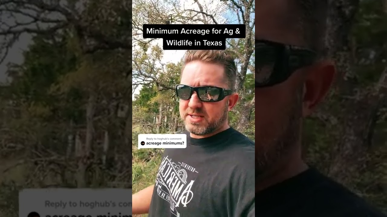 What Acreage Is Required for AG & Wildlife Exemption in Texas?