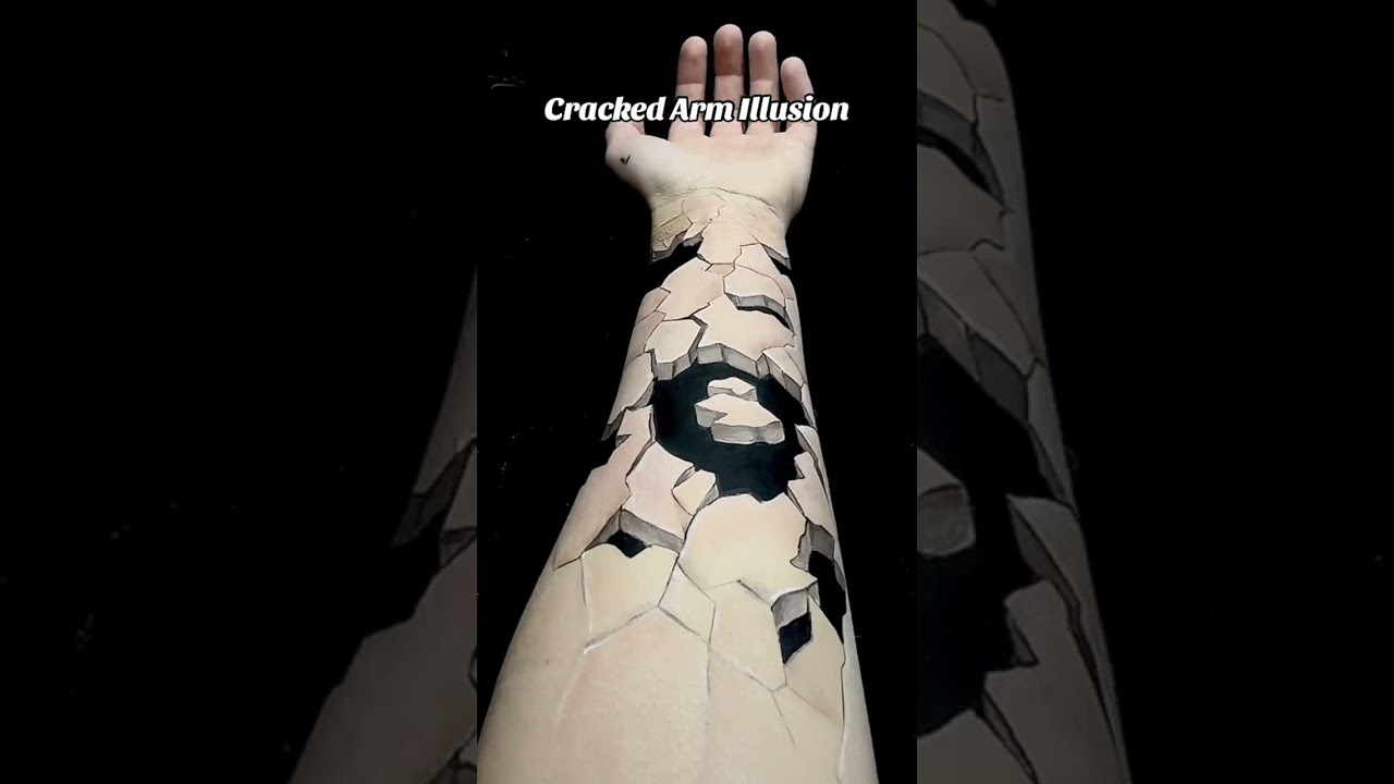 Unbelievable Cracked Arm Makeup