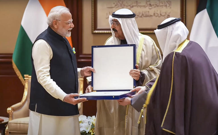 PM Modi receives Kuwait's highest honour
