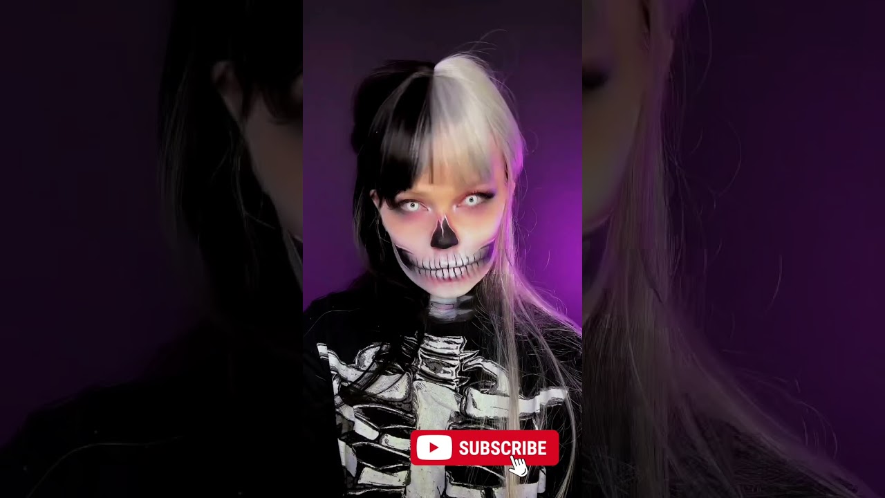 Skull makeup design for costume and Halloween inspiration