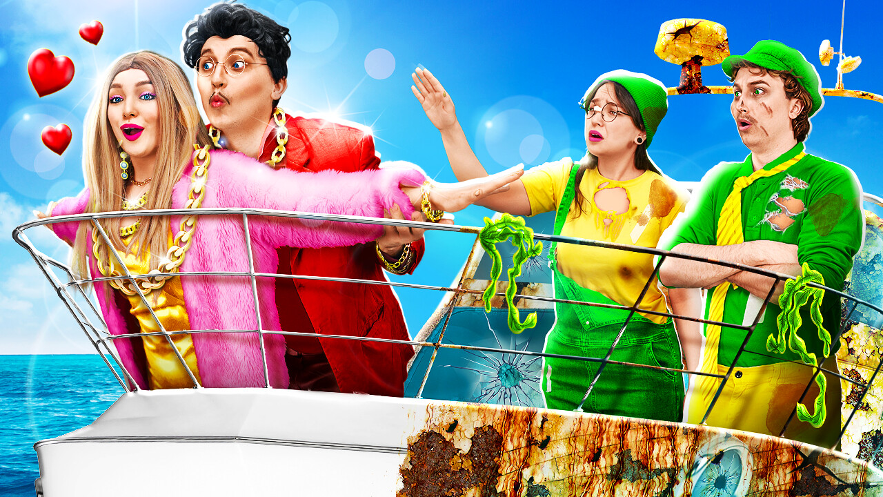 Goth Couple Vs Rainbow Couple at Vacation