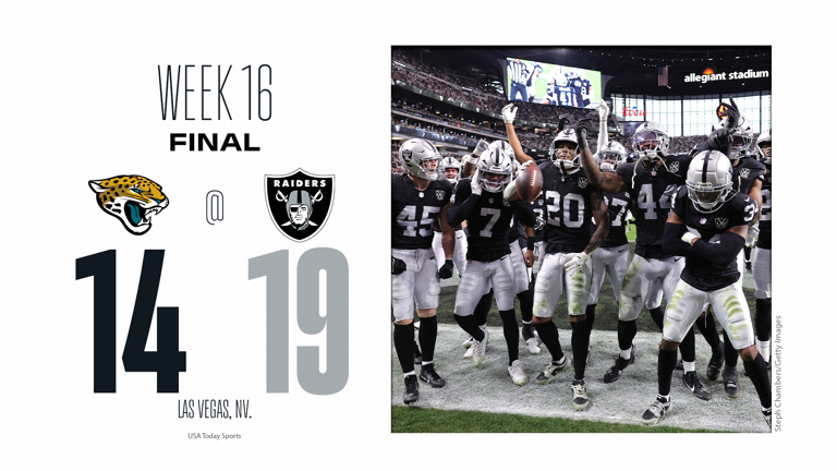 Raiders tumble in draft order following Week 16 win over Jaguars