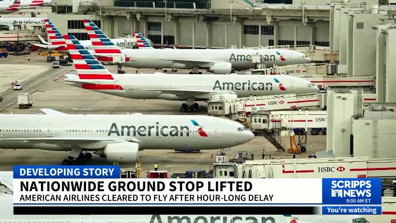 American Airlines resumes all US flights after 'technical issue' prompted brief ground stop