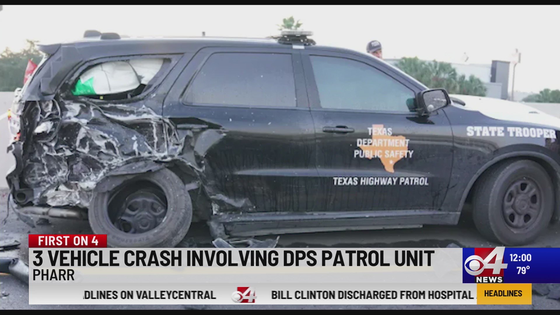 3 vehicles crash involving DPS unit