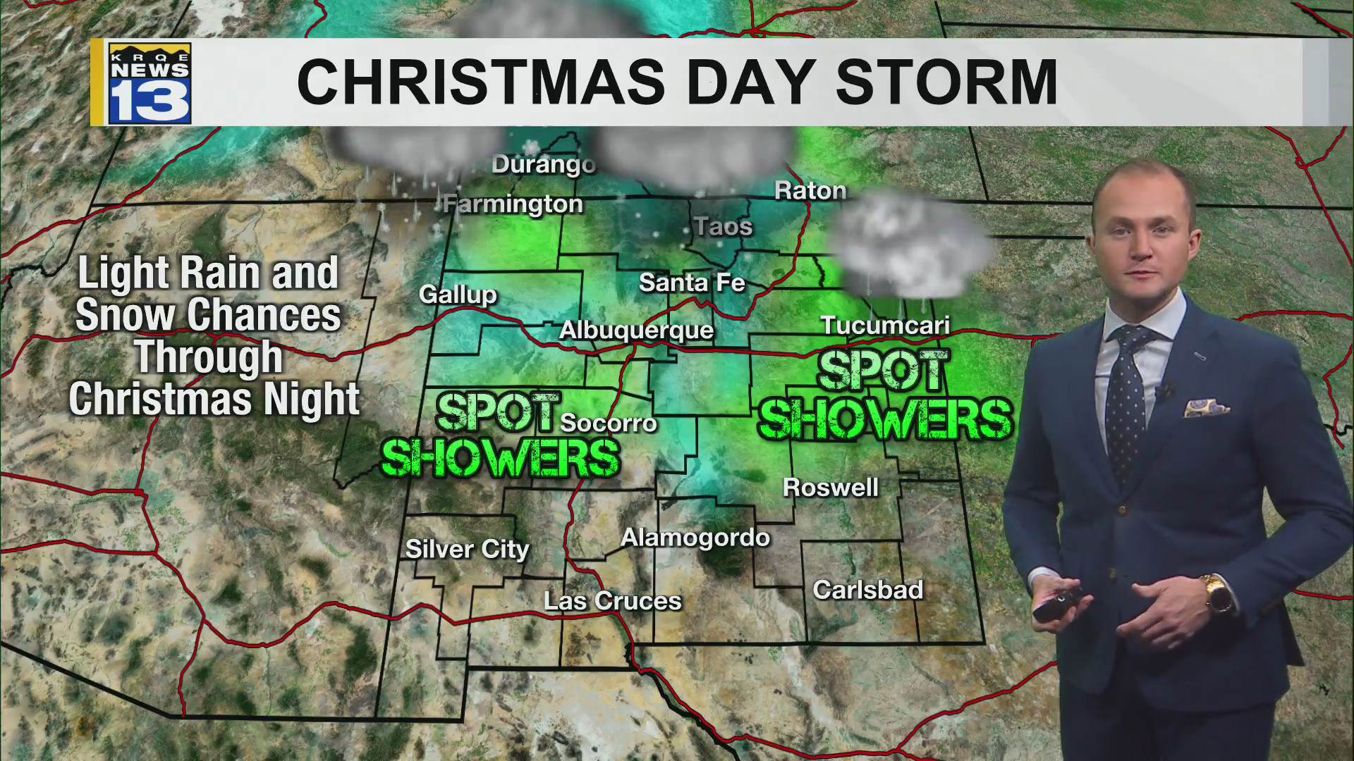 A storm brings snow and rain on Christmas Day A storm brings snow and rain on Christmas Day