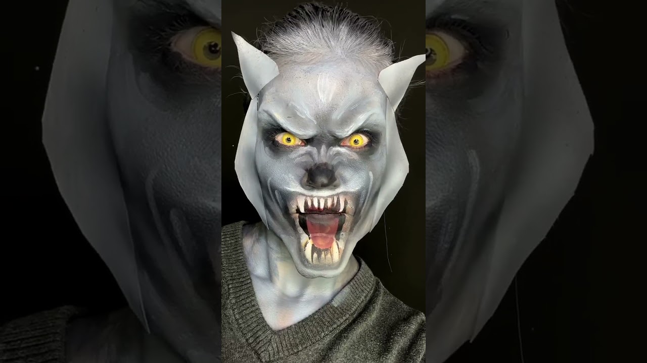 Werewolf illusion recreated using creative special effects makeup