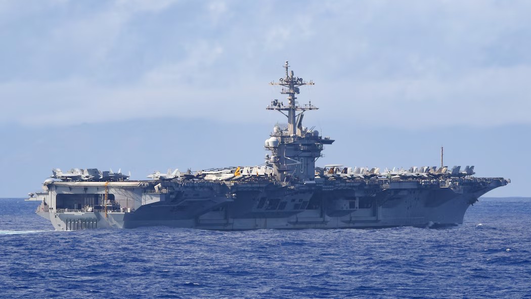 USS Carl Vinson one of two carrier strike groups in Middle East as ...