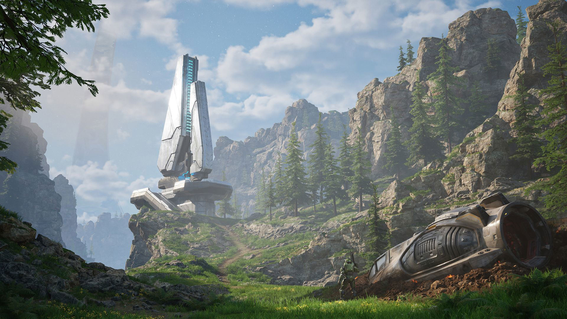 Inspired by Halo, this stunning sci-fi landscape is a real-time render ... Inspired by Halo, this stunning sci-fi landscape is a real-time render ...