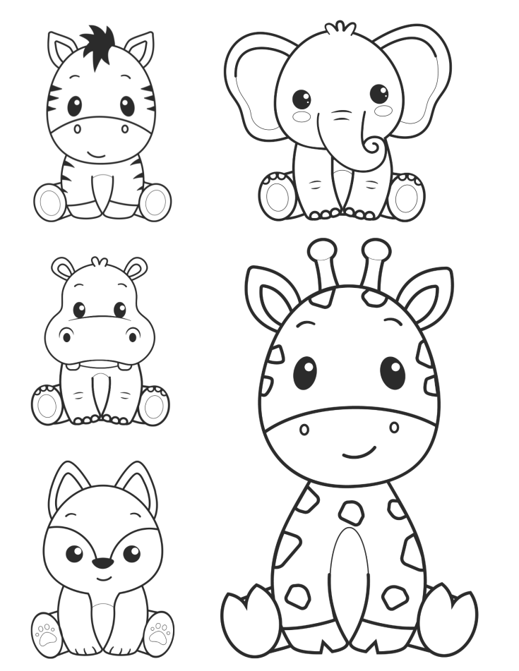 150+ Cute Coloring Pages