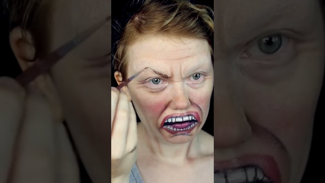 Transforming into a spooky “Karen” character