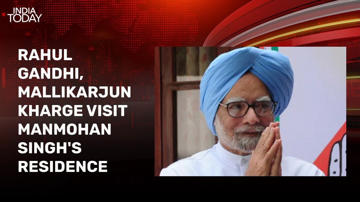 Rahul Gandhi, Mallikarjun Kharge visit Manmohan Singh's residence Rahul Gandhi, Mallikarjun Kharge visit Manmohan Singh's residence