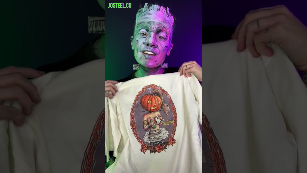 Frankenstein’s monster recreated with technicolor makeup
